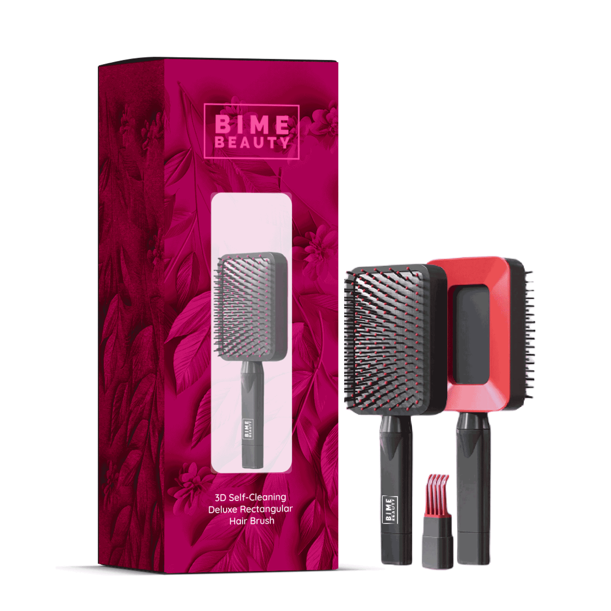 3D Self-Cleaning Deluxe Rectangular Hair Brush – Shop With BET